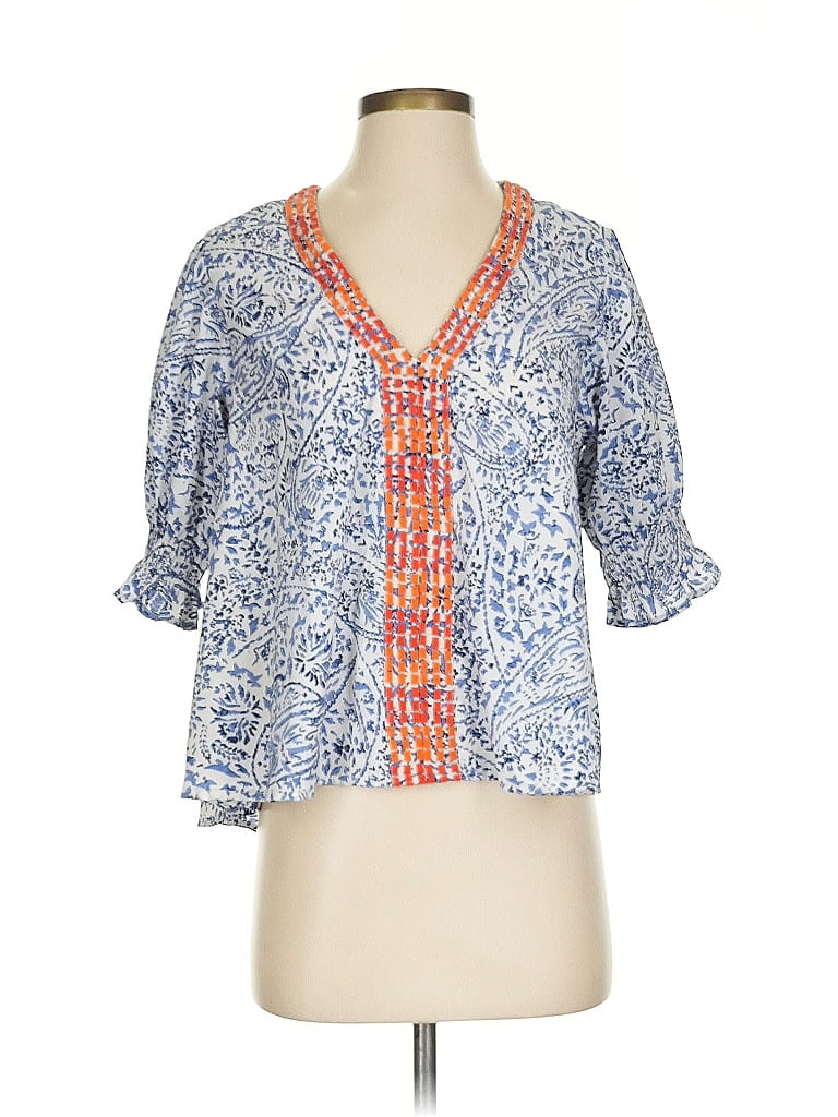 THML Blue 3/4 Sleeve Blouse Size XS - 67% off | ThredUp