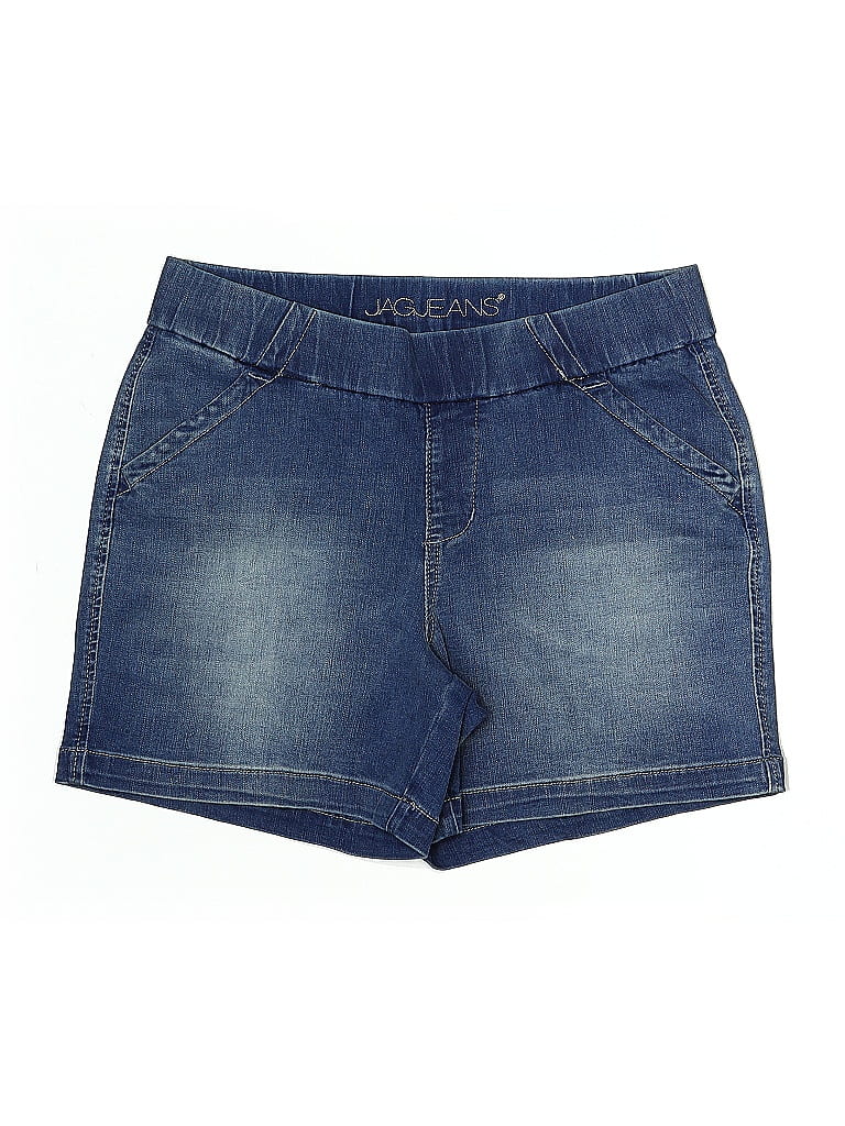 Jag Solid Blue Denim Shorts Size 10 - 52% off | ThredUp