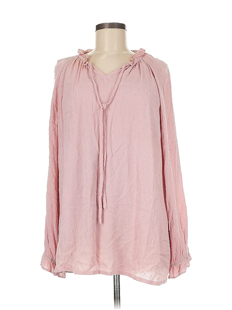 Cracker Barrel Old County Store 100% Rayon Pink Long Sleeve Blouse Size M - 72% off | ThredUp
