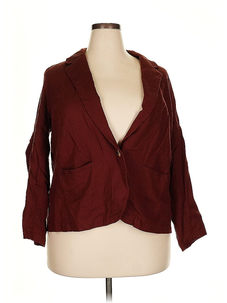 ModCloth Burgundy Blazer Size 2X - 61% off | ThredUp