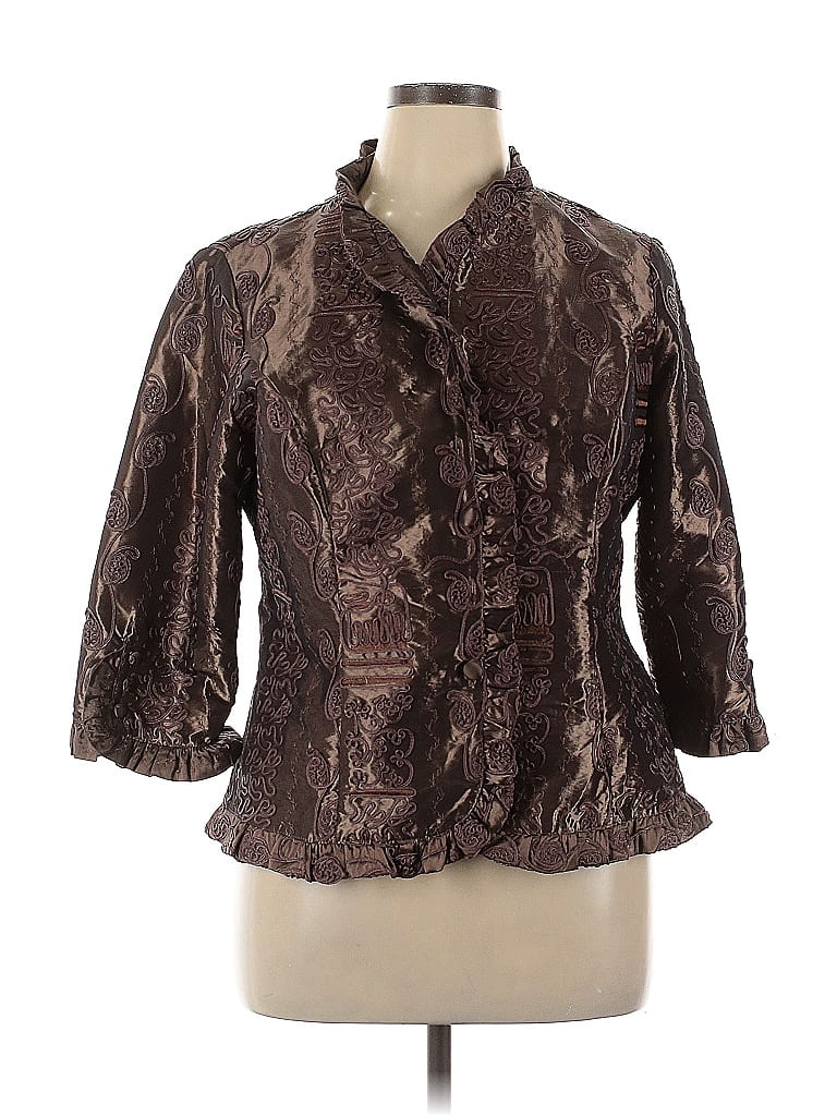 Agora Brown Jacket Size XL - 71% off | ThredUp
