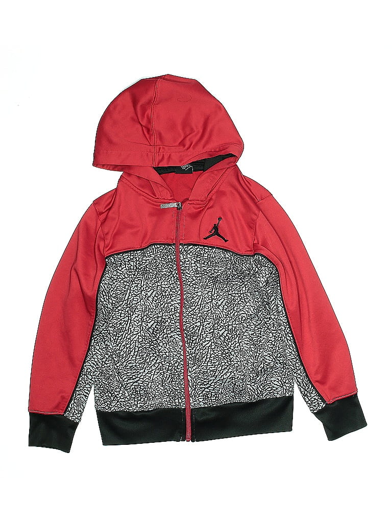 Air Jordan 100% Polyester Red Zip Up Hoodie Size S (big kids) - 64% off ...