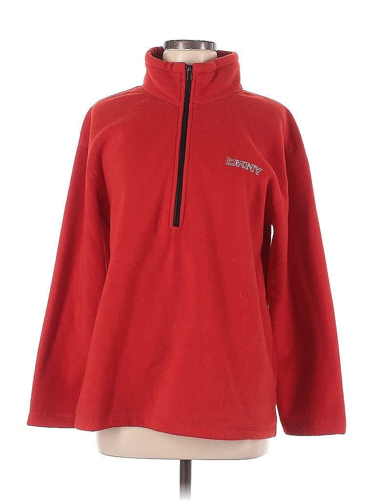 DKNY 100% Polyester Red Fleece Size M - 77% off | ThredUp