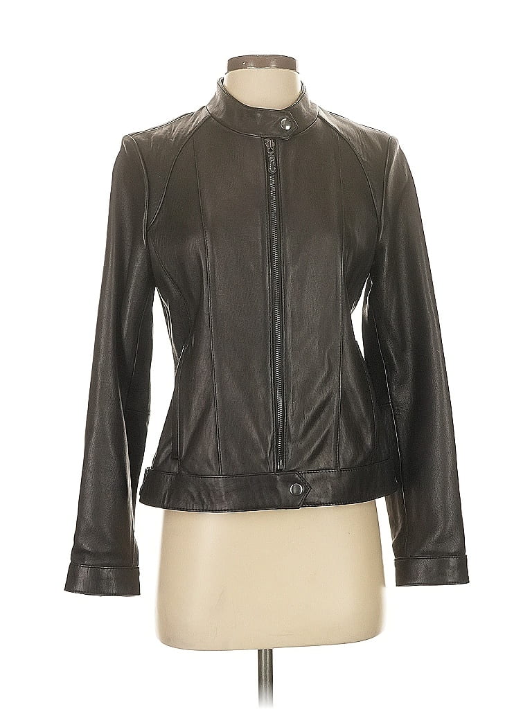 J. McLaughlin 100% Leather Brown Leather Jacket Size S - 76% off | ThredUp