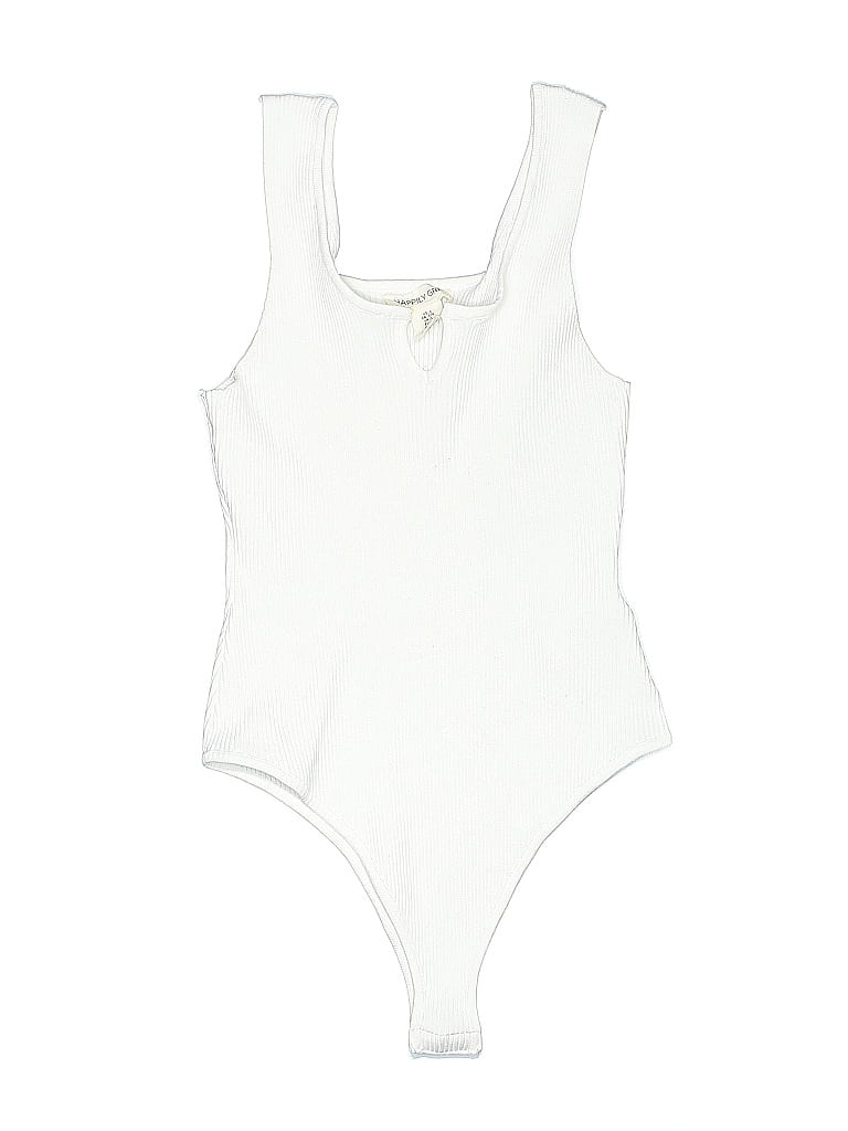 Happily Grey 100% Polyester White Bodysuit Size L - 69% off | ThredUp