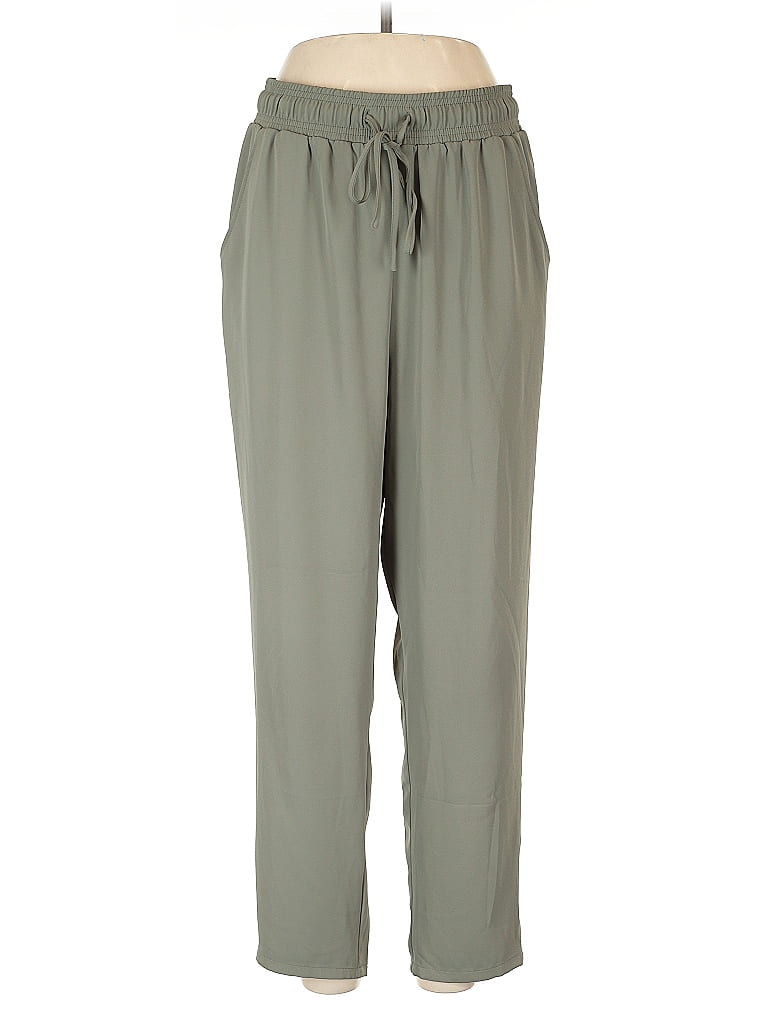 MELLODAY Solid Green Casual Pants Size L - 69% off | ThredUp
