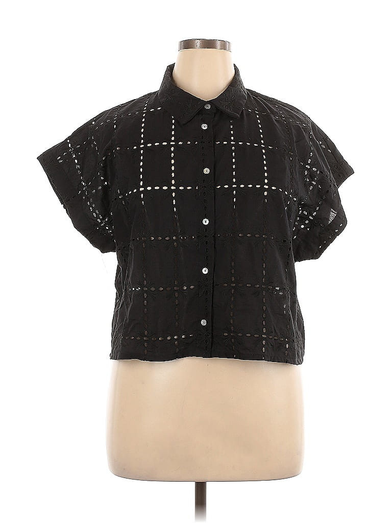 Vigoss Black Short Sleeve Blouse Size XL - 59% off | ThredUp