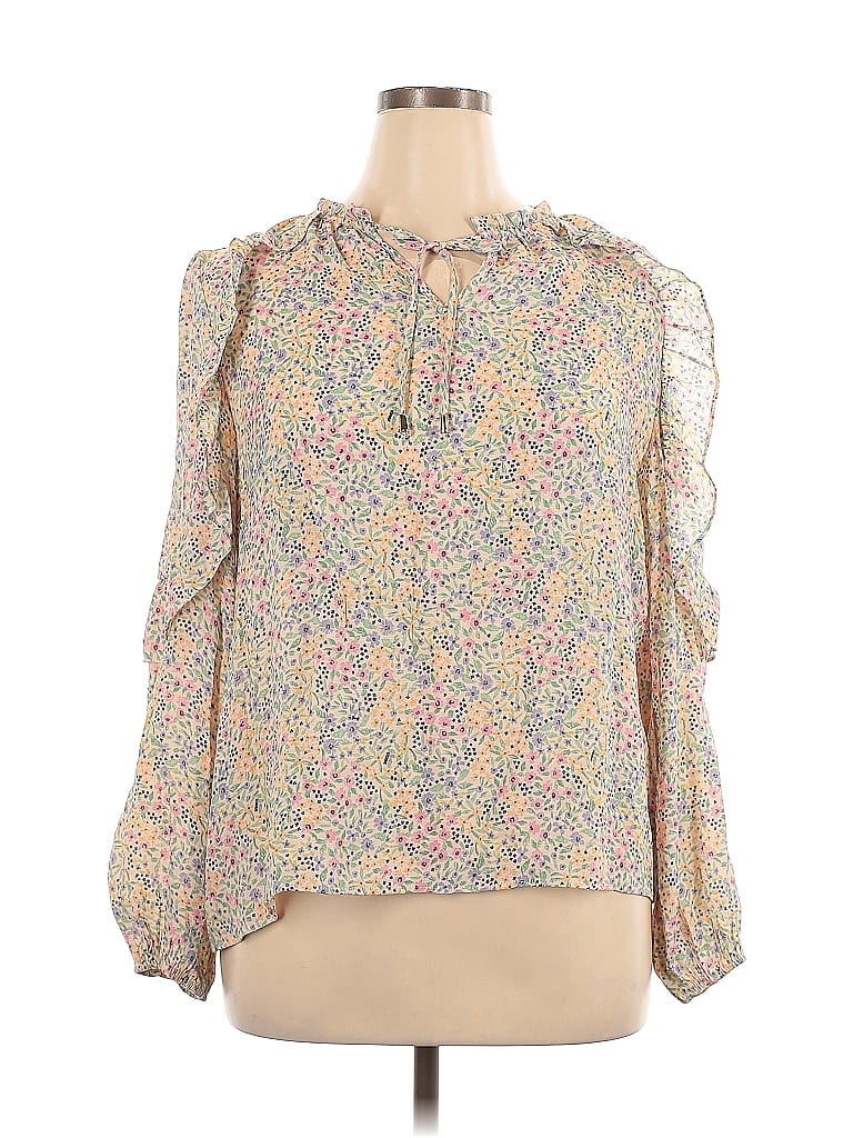 Zac & Rachel Ivory Long Sleeve Blouse Size XL - 42% off | ThredUp