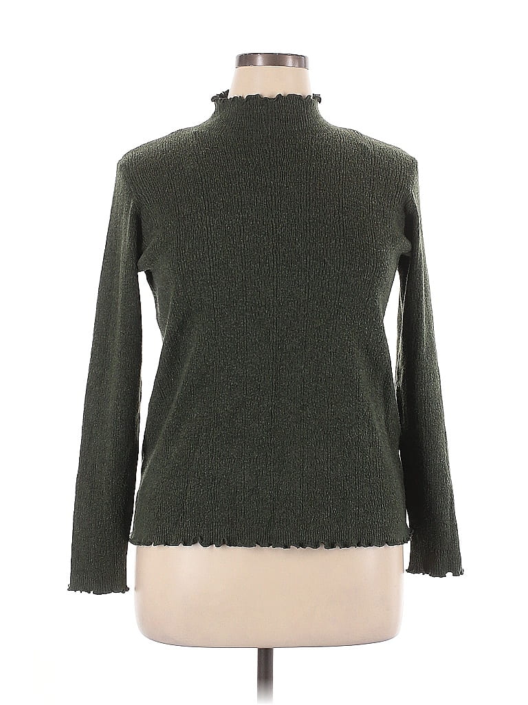 Renuar Green Turtleneck Sweater Size XL - 50% off | ThredUp