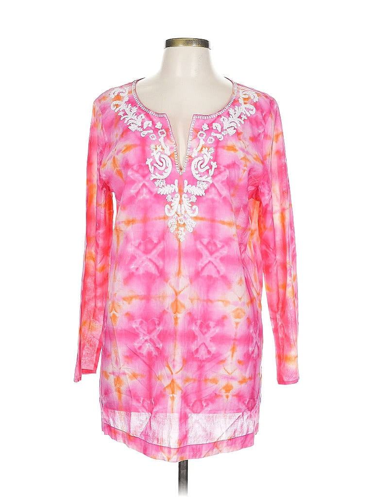 J.Jill 100% Cotton Pink Long Sleeve Blouse Size L - 71% off | ThredUp