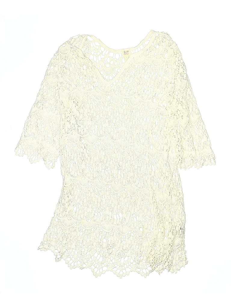 Surf Gypsy 100% Cotton Ivory Swimsuit Cover Up Size L - 52% off | ThredUp