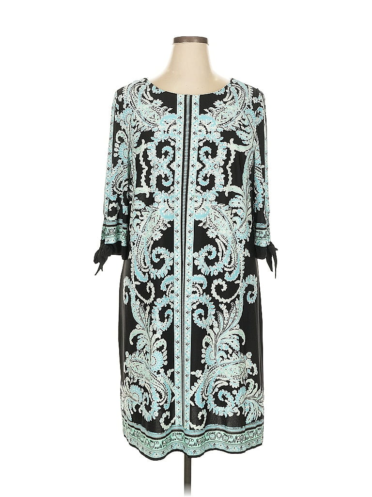 Sandra Darren Paisley Teal Cocktail Dress Size XL - 72% off | ThredUp