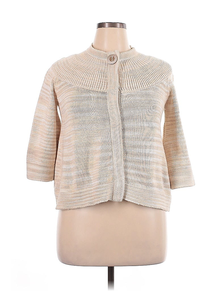 Sigrid Olsen Tan Cardigan Size XL - 73% off | ThredUp