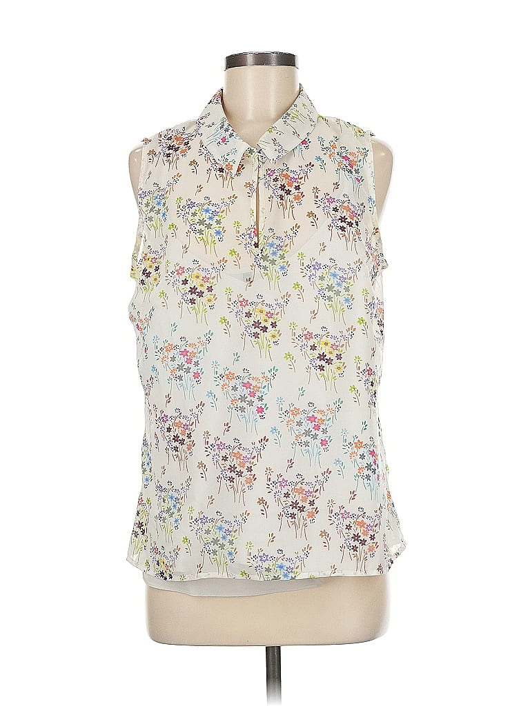 CAbi Ivory Sleeveless Blouse Size M - 75% off | ThredUp