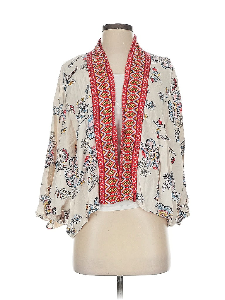 Angie 100% Rayon Ivory Cardigan Size S - 60% off | ThredUp