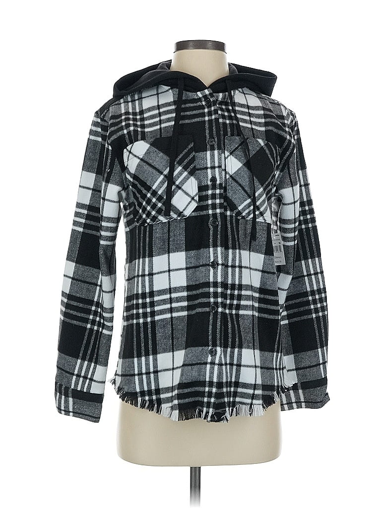 Wallflower 100% Polyester Plaid Black Jacket Size XS - 62% off | ThredUp