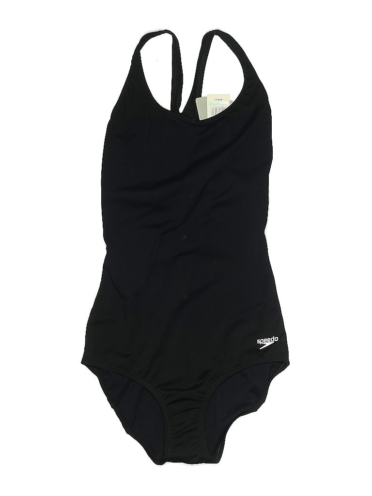 Speedo Graphic Black One Piece Swimsuit Size 8 - 43% off | ThredUp
