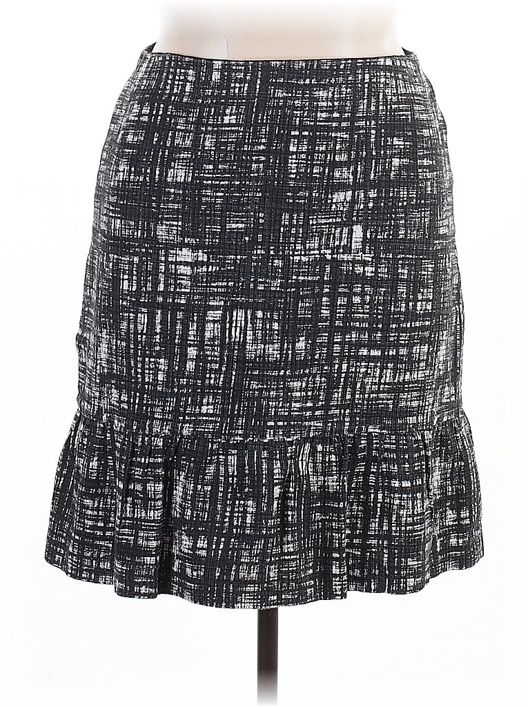 Ann Taylor Graphic Gray Casual Skirt Size 14 - 76% off | ThredUp