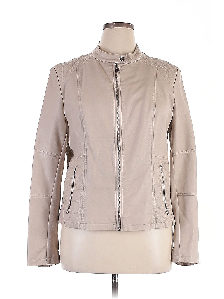 Black Rivet 100% Polyurethane Tan Jacket Size XL - 67% off | ThredUp