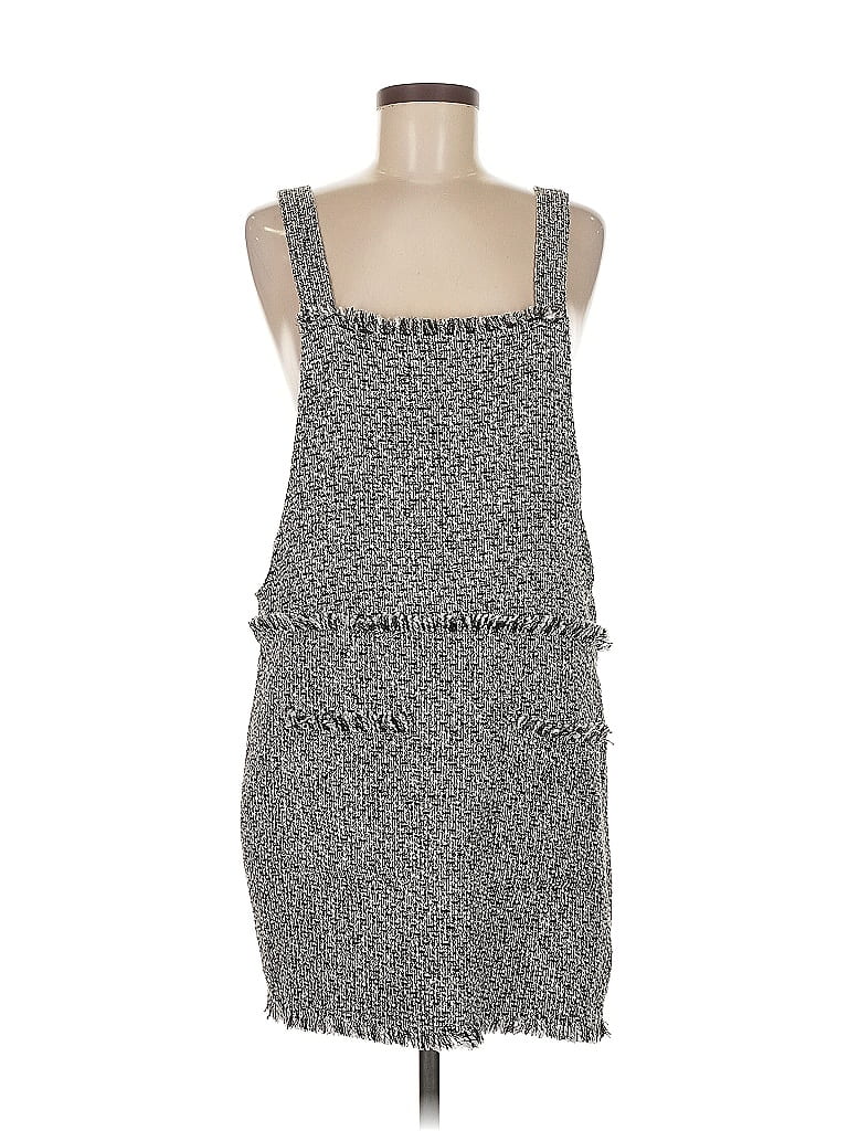 Shein 100% Polyester Tweed Gray Casual Dress Size M - 40% off | ThredUp