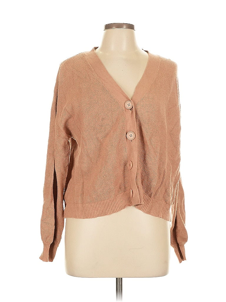 Love Ellie Tan Cardigan Size L - 50% off | ThredUp