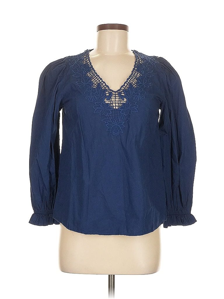 J.Crew 100% Cotton Blue Long Sleeve Blouse Size XS - 77% off | ThredUp