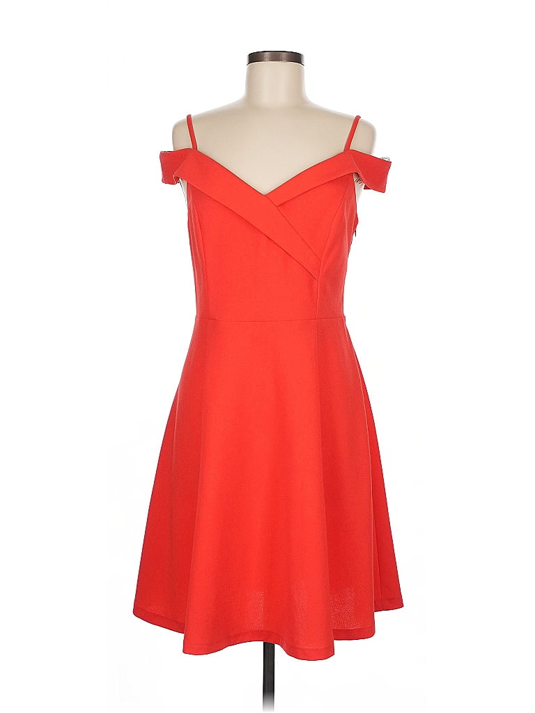 Lucen by Nikibiki Solid Orange Cocktail Dress Size M - 54% off | ThredUp