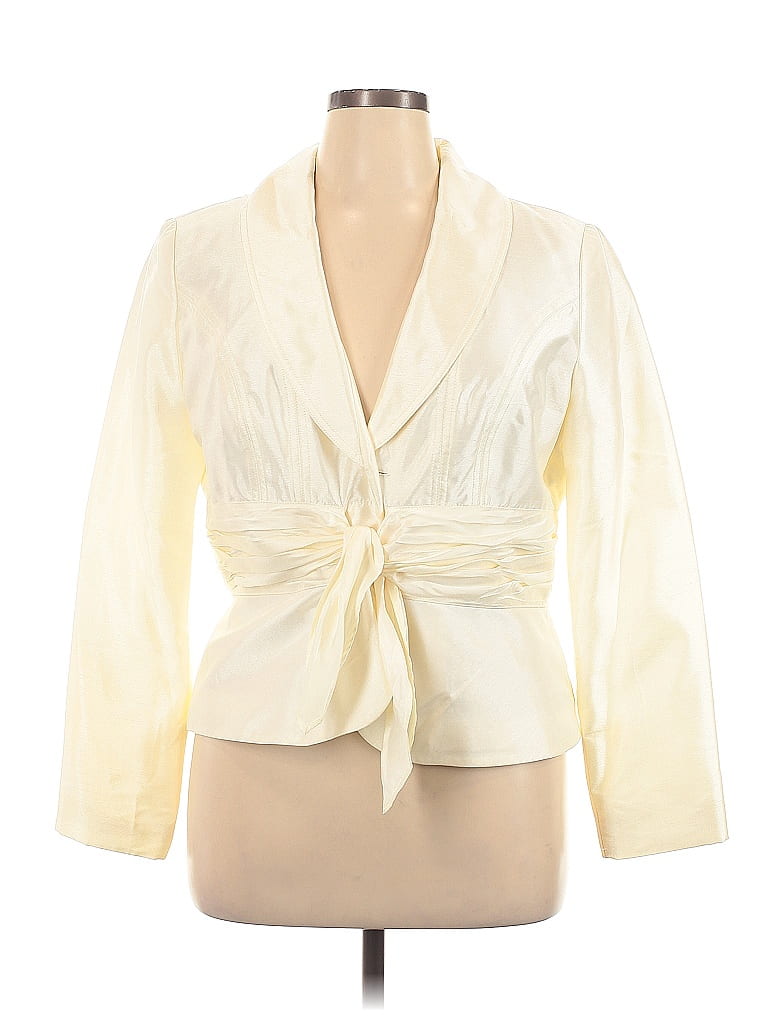 Sharagano Studio Ivory Blazer Size 16 - 57% off | ThredUp