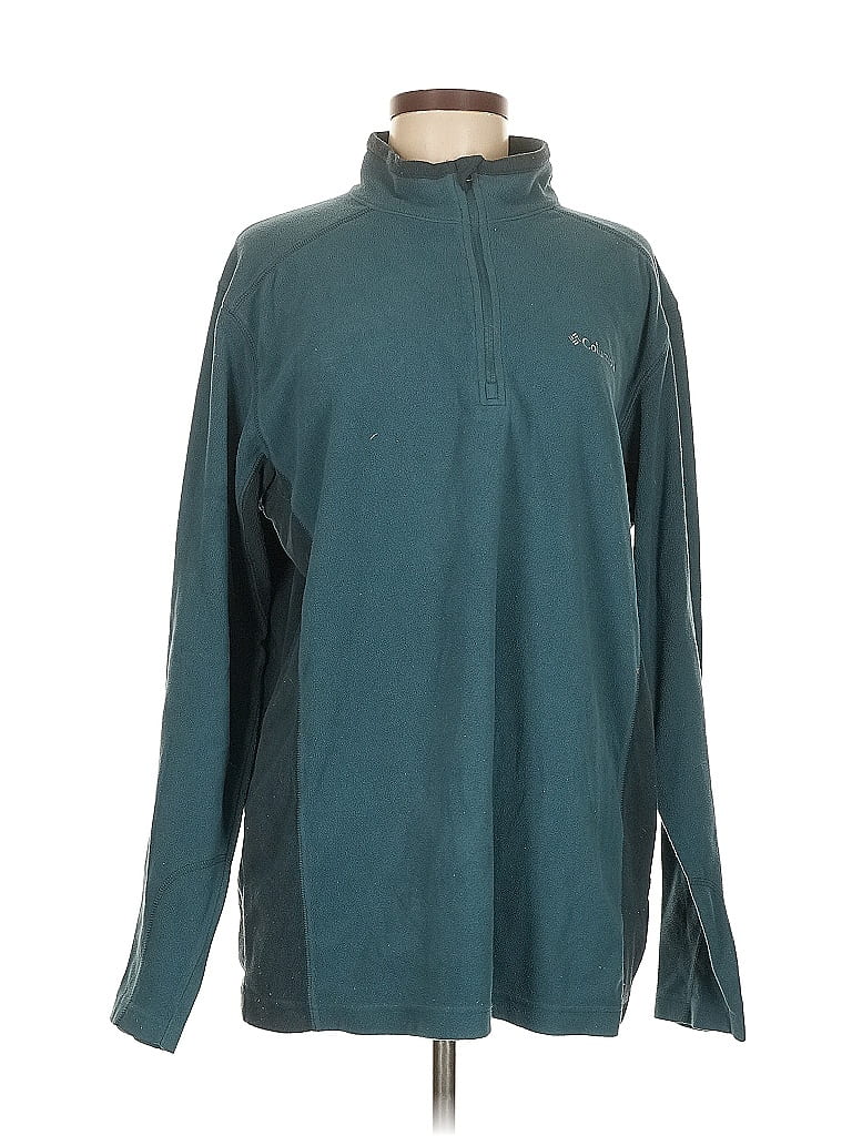 Columbia 100% Polyester Teal Sweatshirt Size L - 59% off | ThredUp