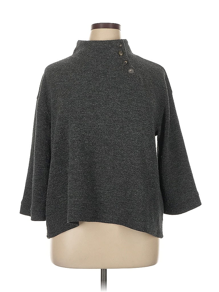 Eri + Ali Gray Turtleneck Sweater Size XL - 77% off | ThredUp