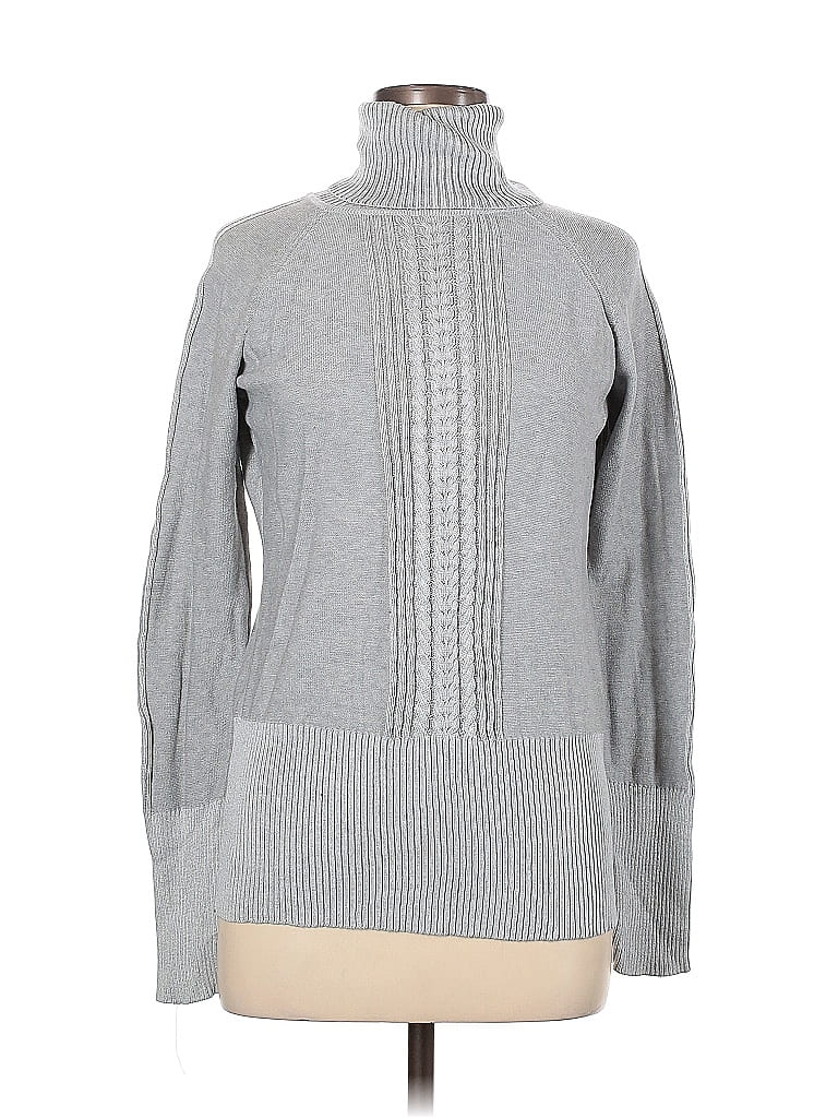 Peruvian Connection 100% Pima Cotton Gray Turtleneck Sweater Size M ...