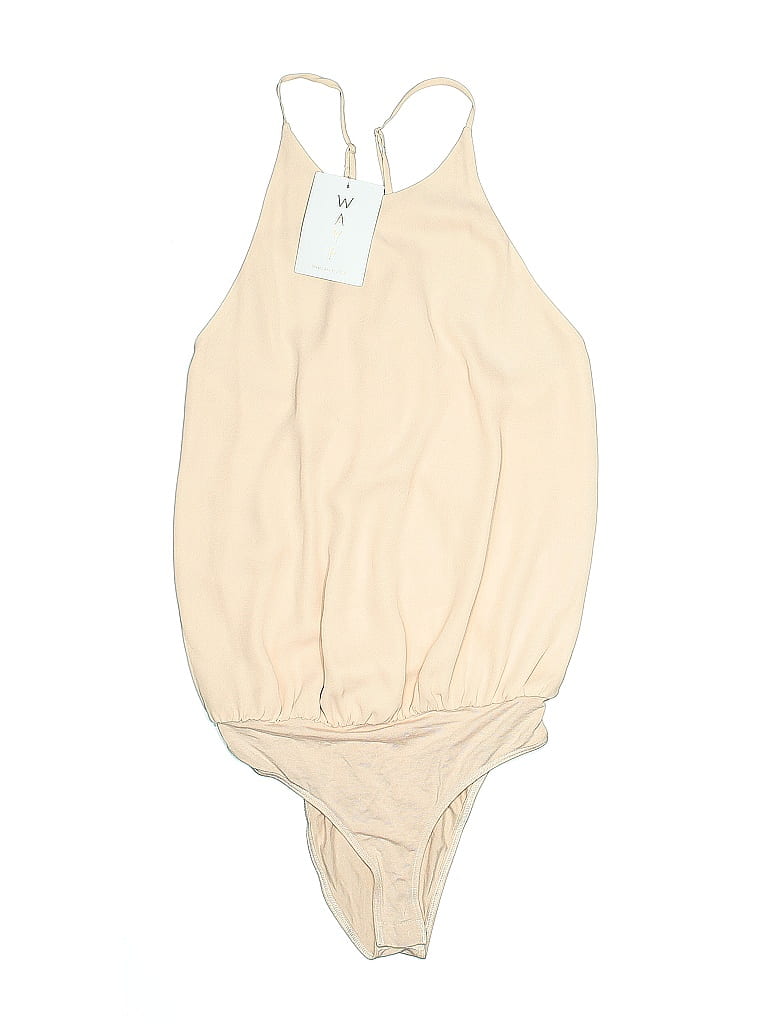 WAYF 100% Polyester Tan Bodysuit Size S - 60% off | ThredUp