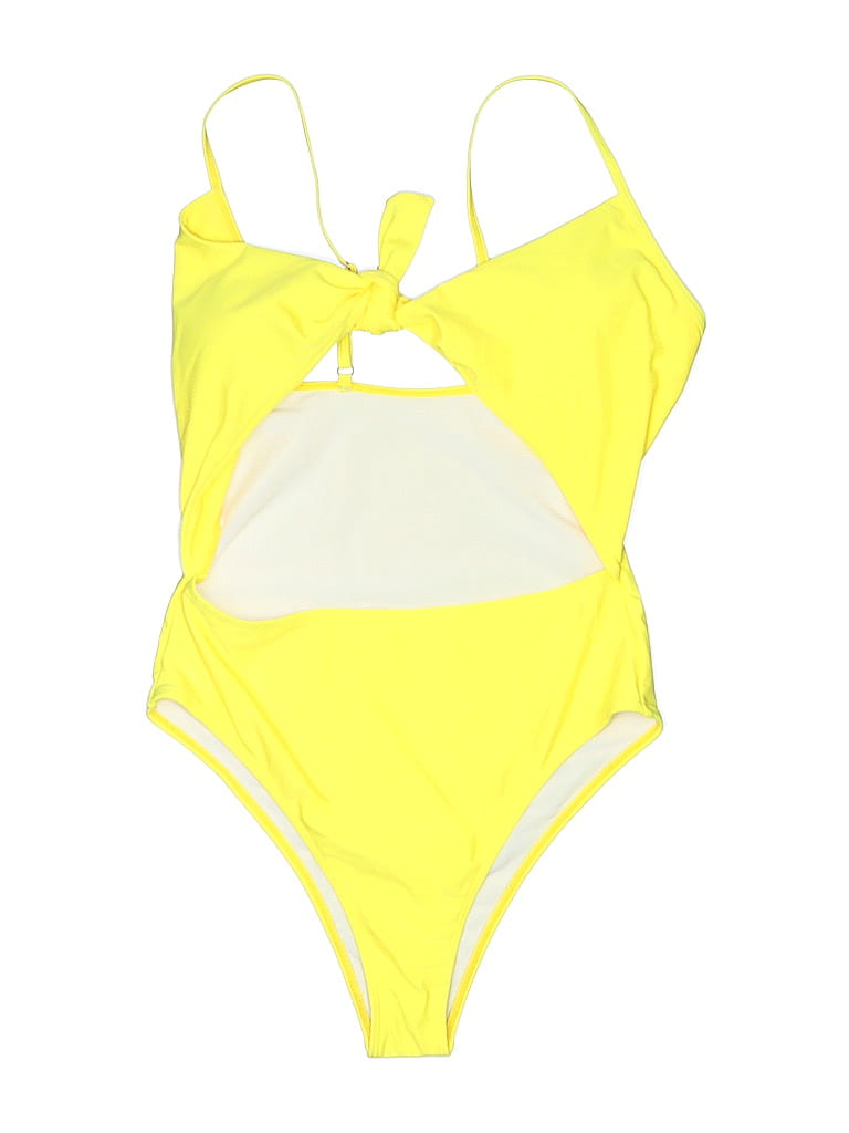 Assorted Brands Color Block Yellow One Piece Swimsuit Size L - 55% off ...