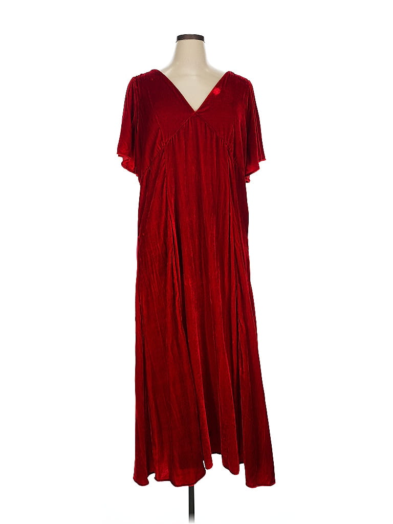 ModCloth Burgundy Casual Dress Size 1X - 54% off | ThredUp