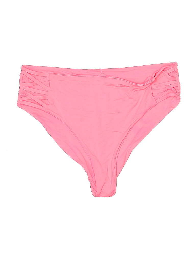 Bebe Solid Pink Swimsuit Bottoms Size L - 67% off | ThredUp