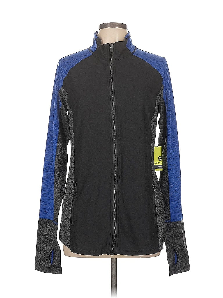 Xersion Graphic Blue Black Track Jacket Size L (tall) - 58% off | ThredUp
