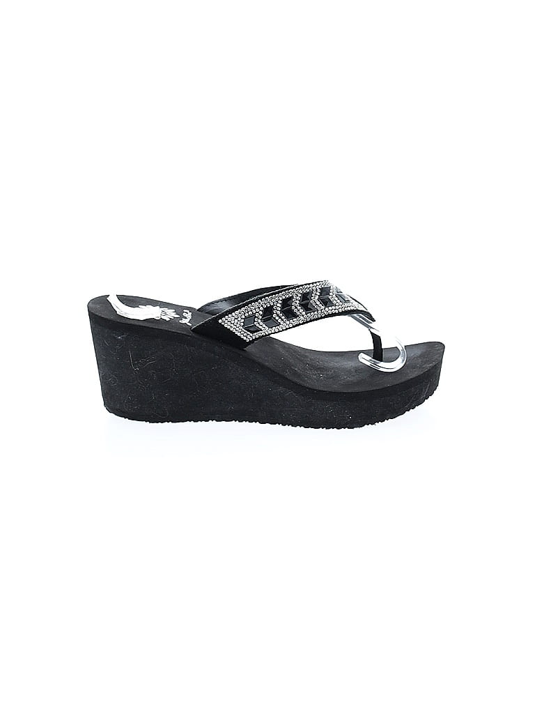Yellow Box Black Wedges Size 6 - 45% off | ThredUp