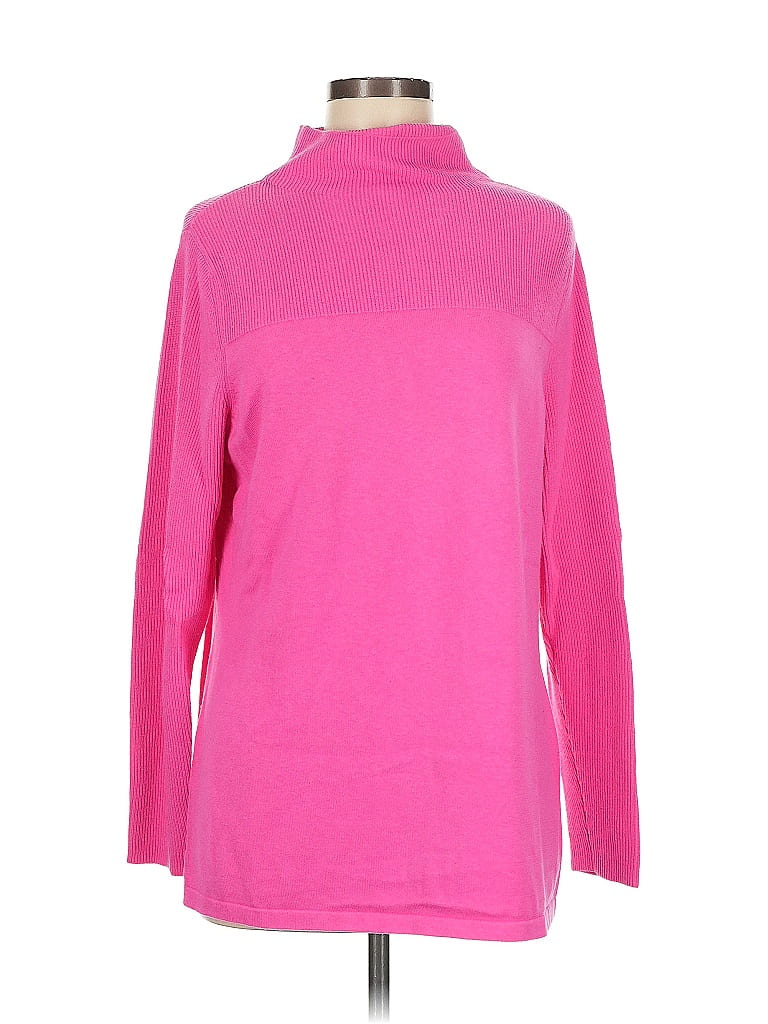 Belle By Kim Gravel Pink Turtleneck Sweater Size M - 67% off | ThredUp