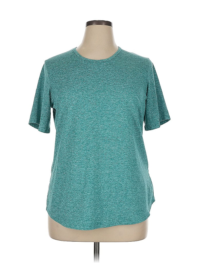 Juno Tweed Teal Active T-Shirt Size XL - 21% off | ThredUp