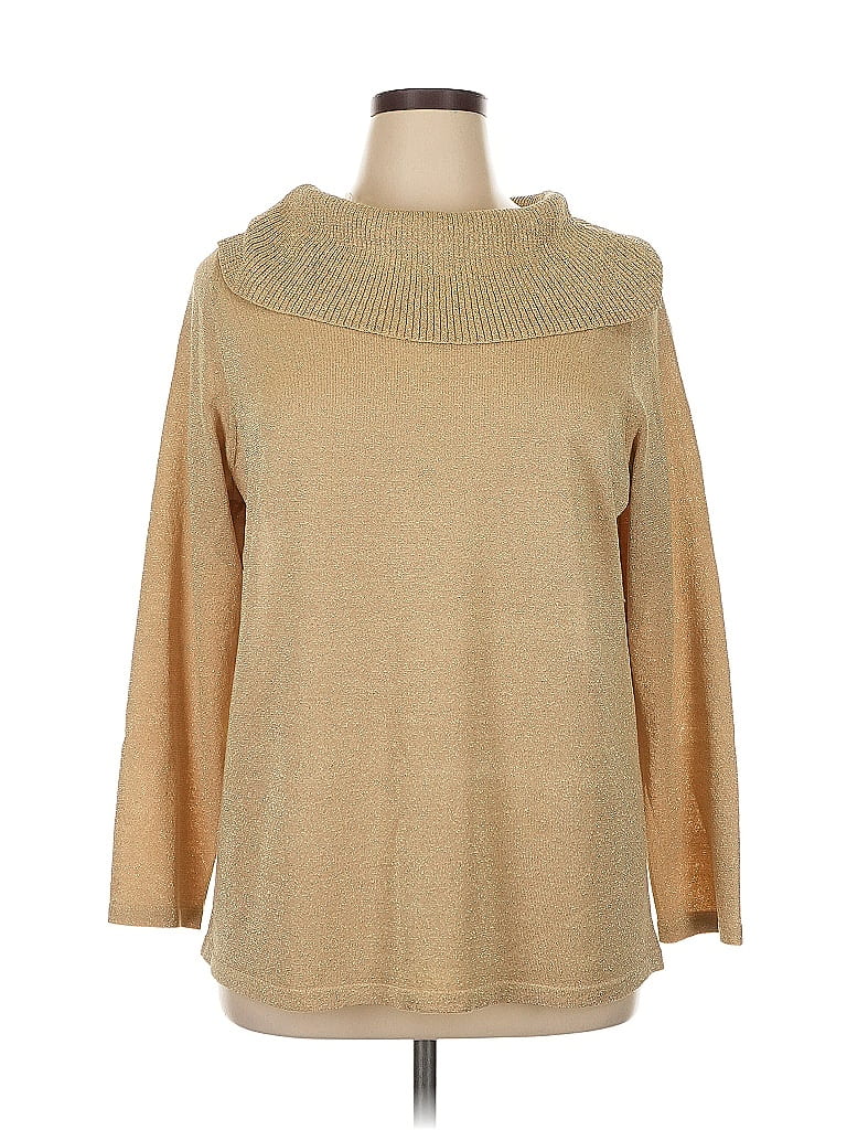 Judith Hart Tan Silk Pullover Sweater Size 1X - 54% off | ThredUp