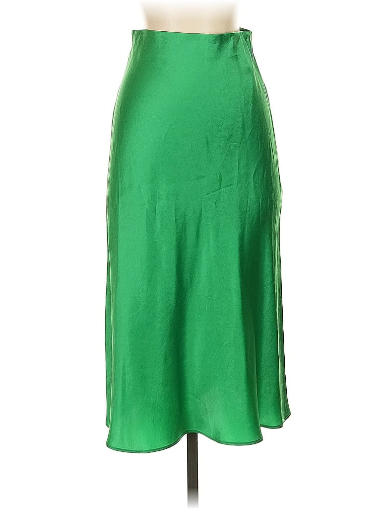 Babaton 100% Acetate Solid Green Formal Skirt Size 0 - 68% off | ThredUp