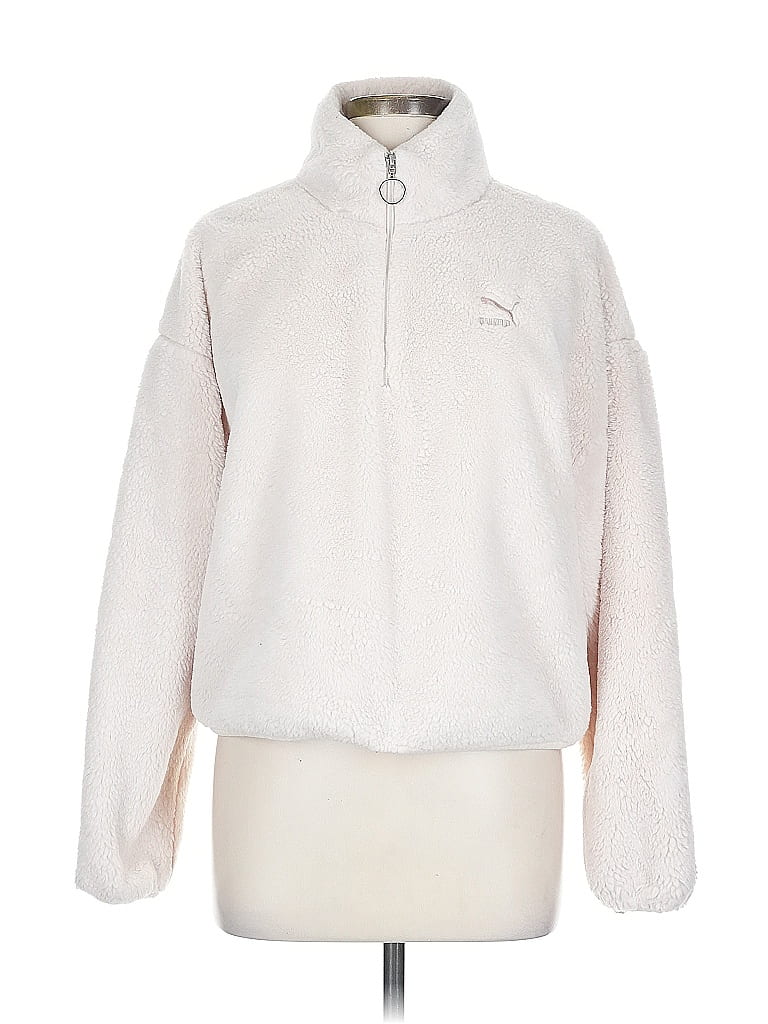 Puma White Fleece Size L - 46% off | ThredUp