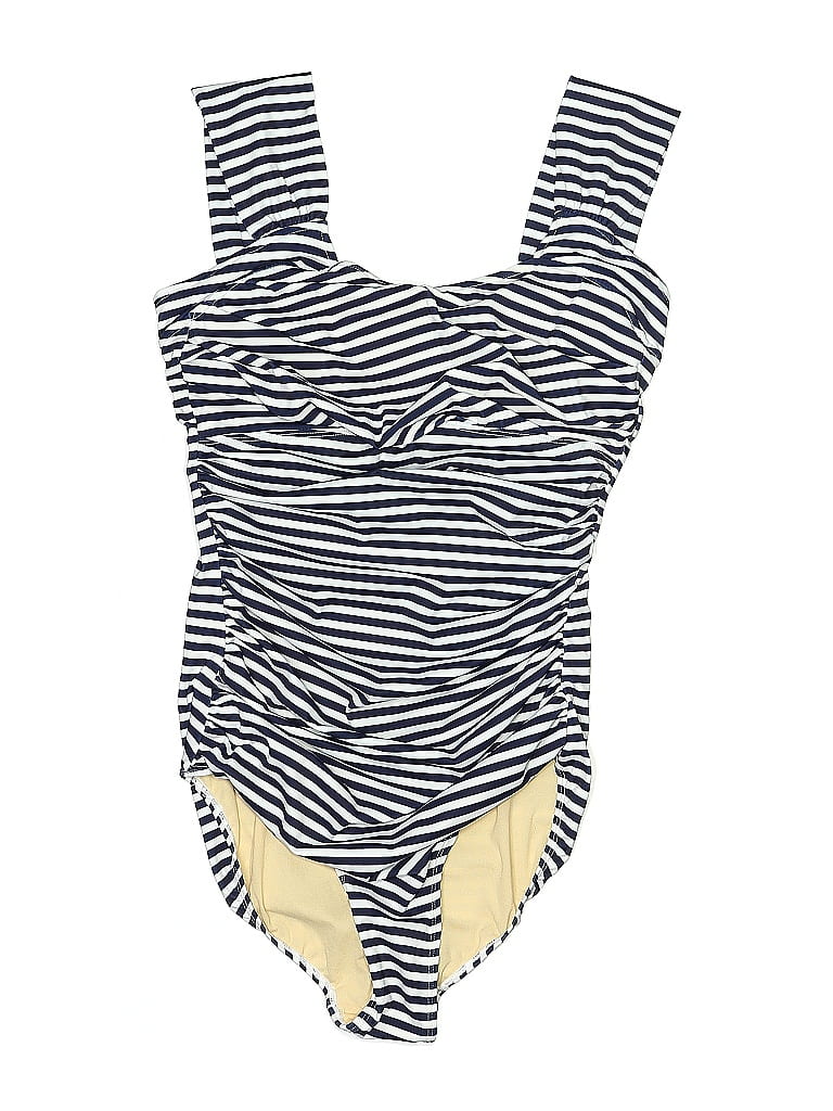 Albion Stripes Ivory One Piece Swimsuit Size M - 47% off | ThredUp