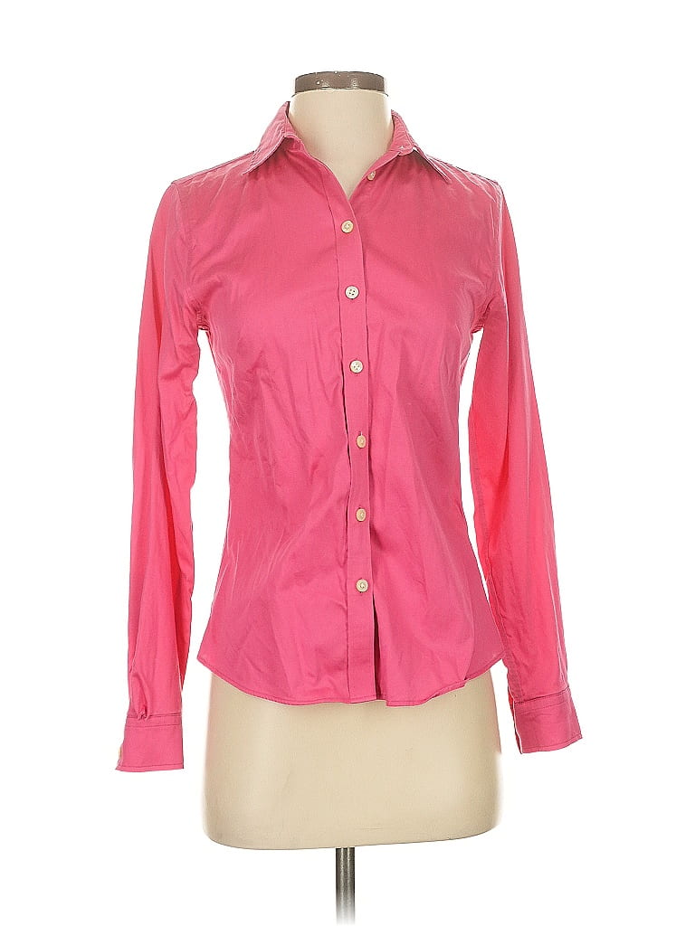 Banana Republic Pink Long Sleeve Button-Down Shirt Size 2 - 75% off | ThredUp