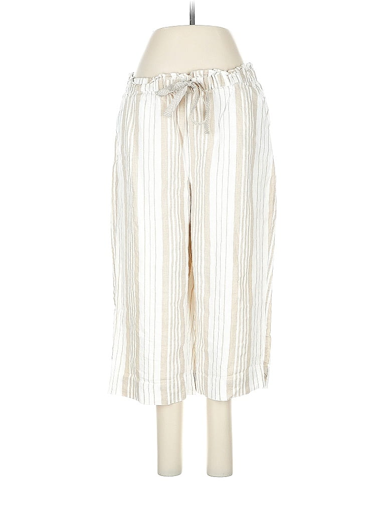 Chico's 100% Linen Stripes Ivory Linen Pants Size M (petite) - 79% off ...