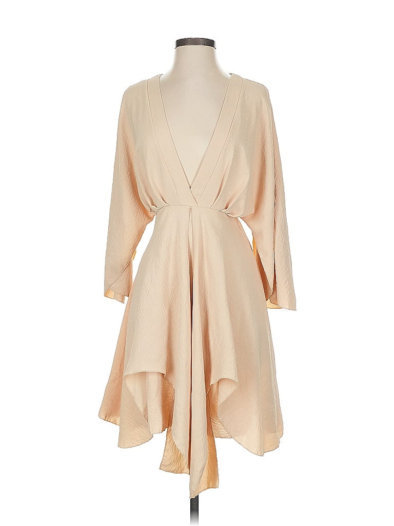 Venti6 100% Polyester Tan Cocktail Dress Size S - 68% off | ThredUp