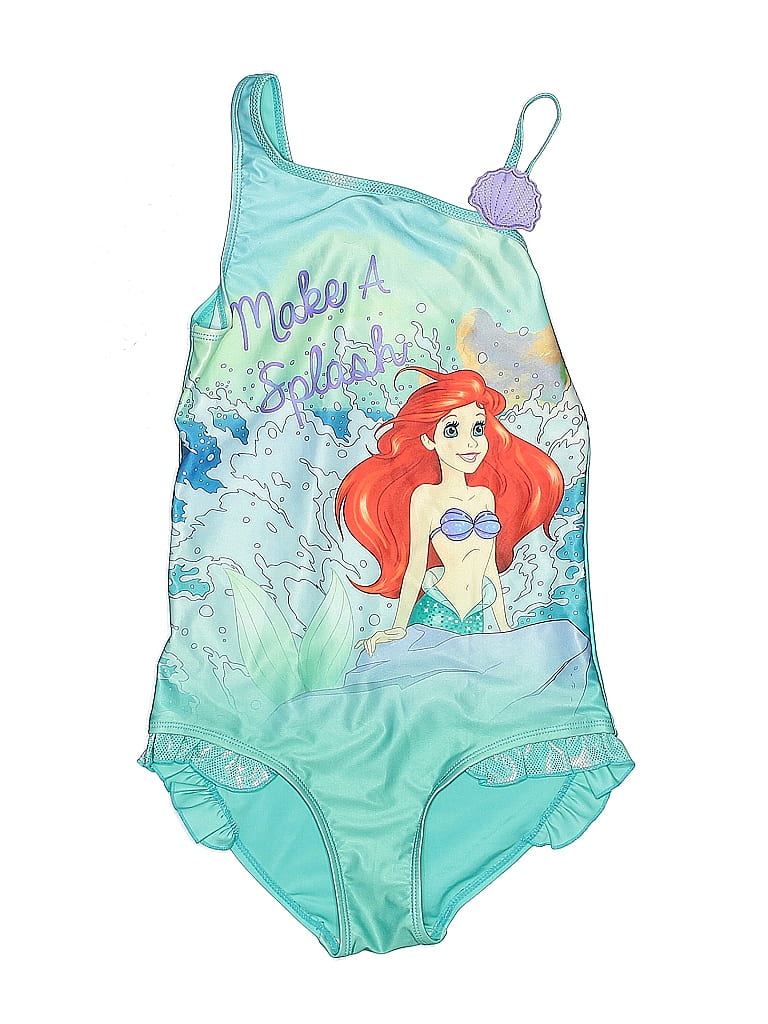 Disney Princess Graphic Blue One Piece Swimsuit Size 9 - 37% off | ThredUp