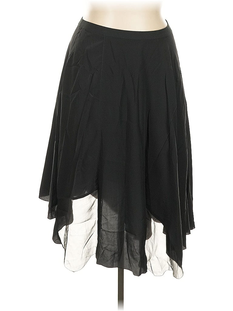 Elie Tahari 100% Silk Solid Black Silk Skirt Size XL - 78% off | ThredUp