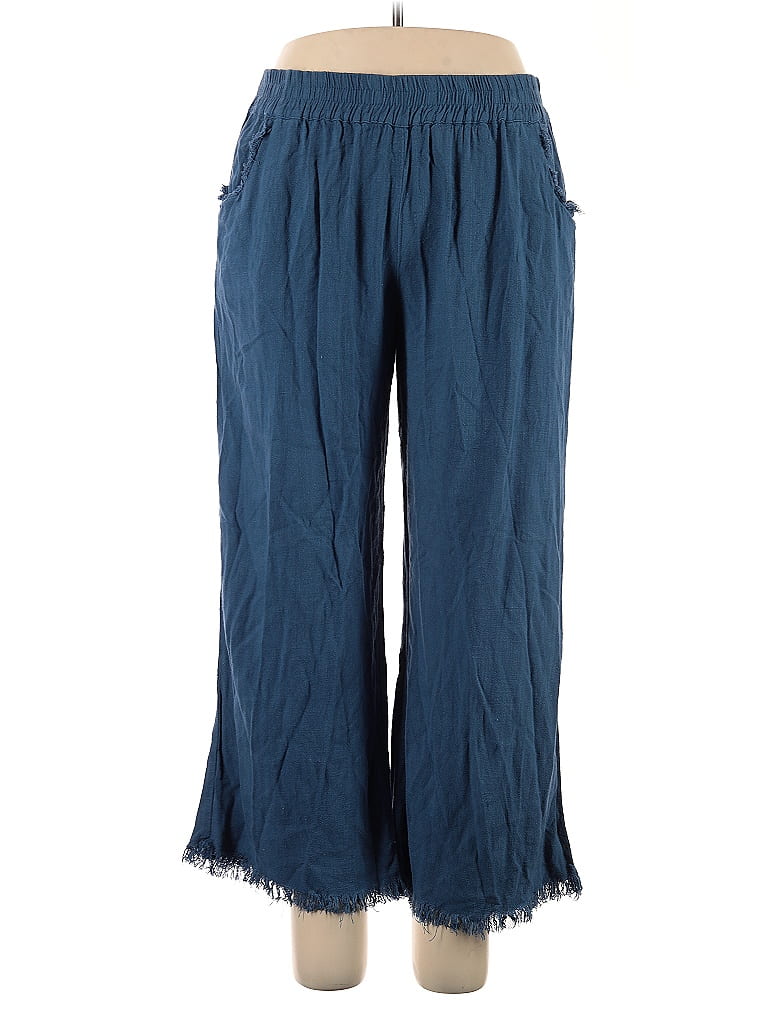 Umgee Blue Linen Pants Size XL - 61% off | ThredUp
