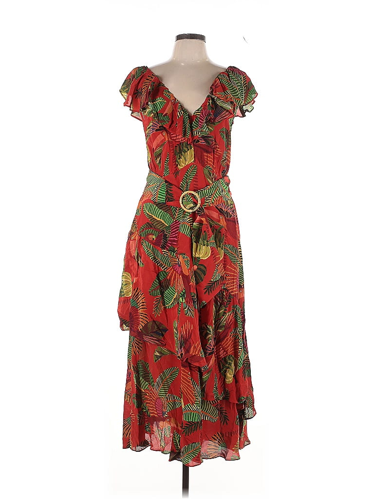 FARM Rio 100% Viscose Tropical Red Cocktail Dress Size L - 47% off ...
